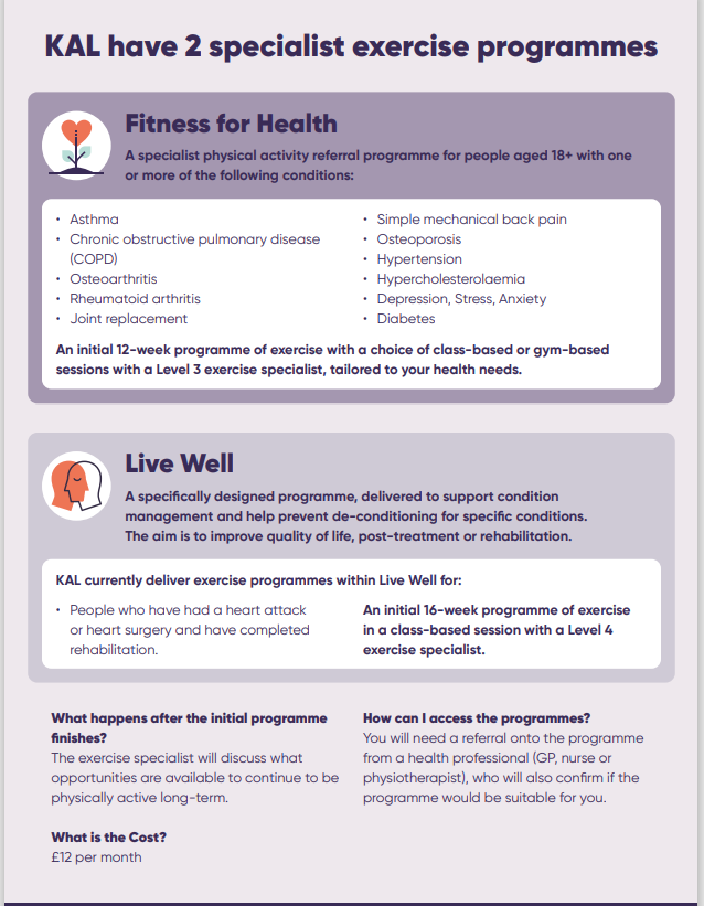 Exercise Referral Scheme - Kirklees Active Leisure | Kirklees Wellness ...